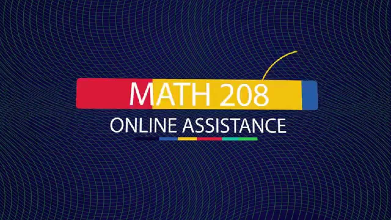 Math 208 Online Class Help - MATH 208 SOLUTION