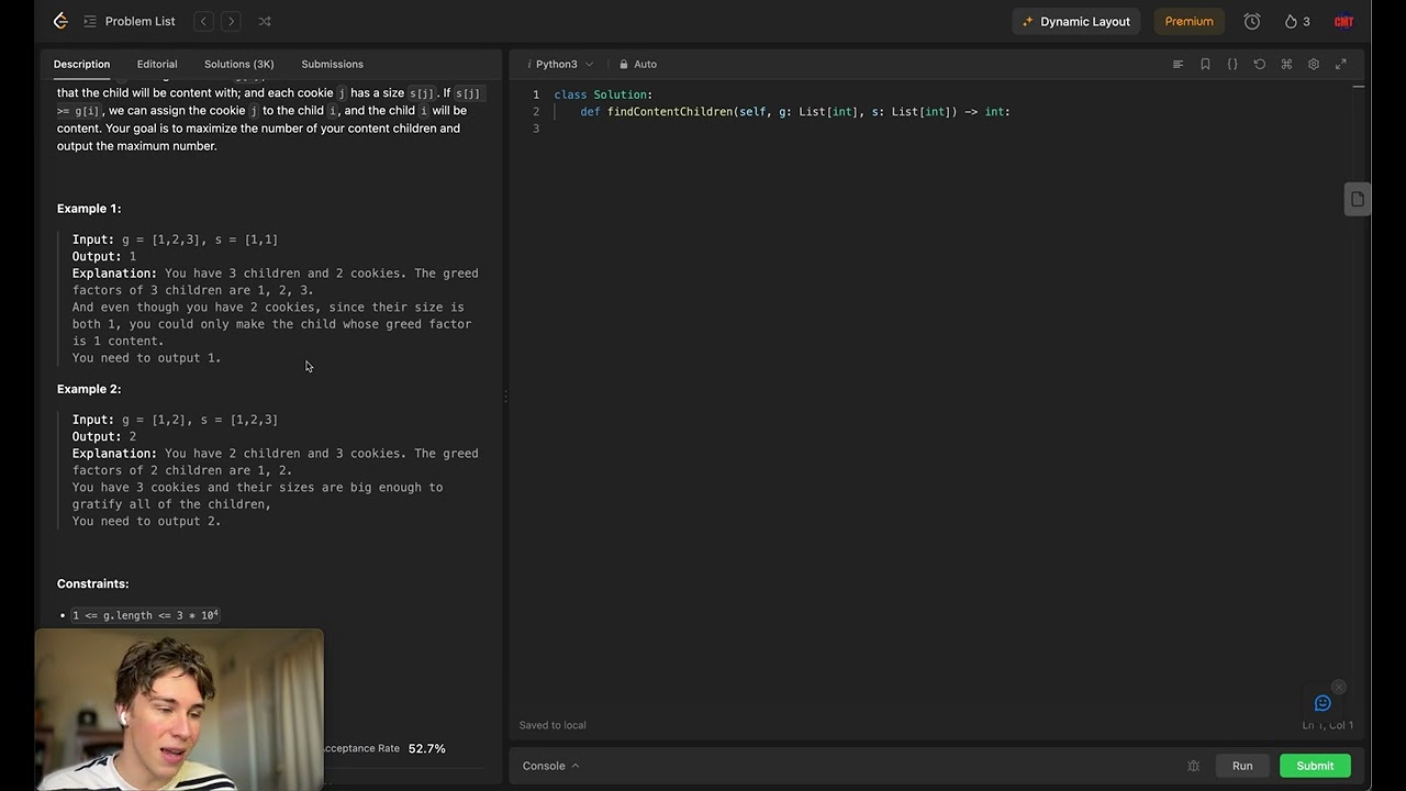 Assign Cookies | 455 Leetcode | Python3