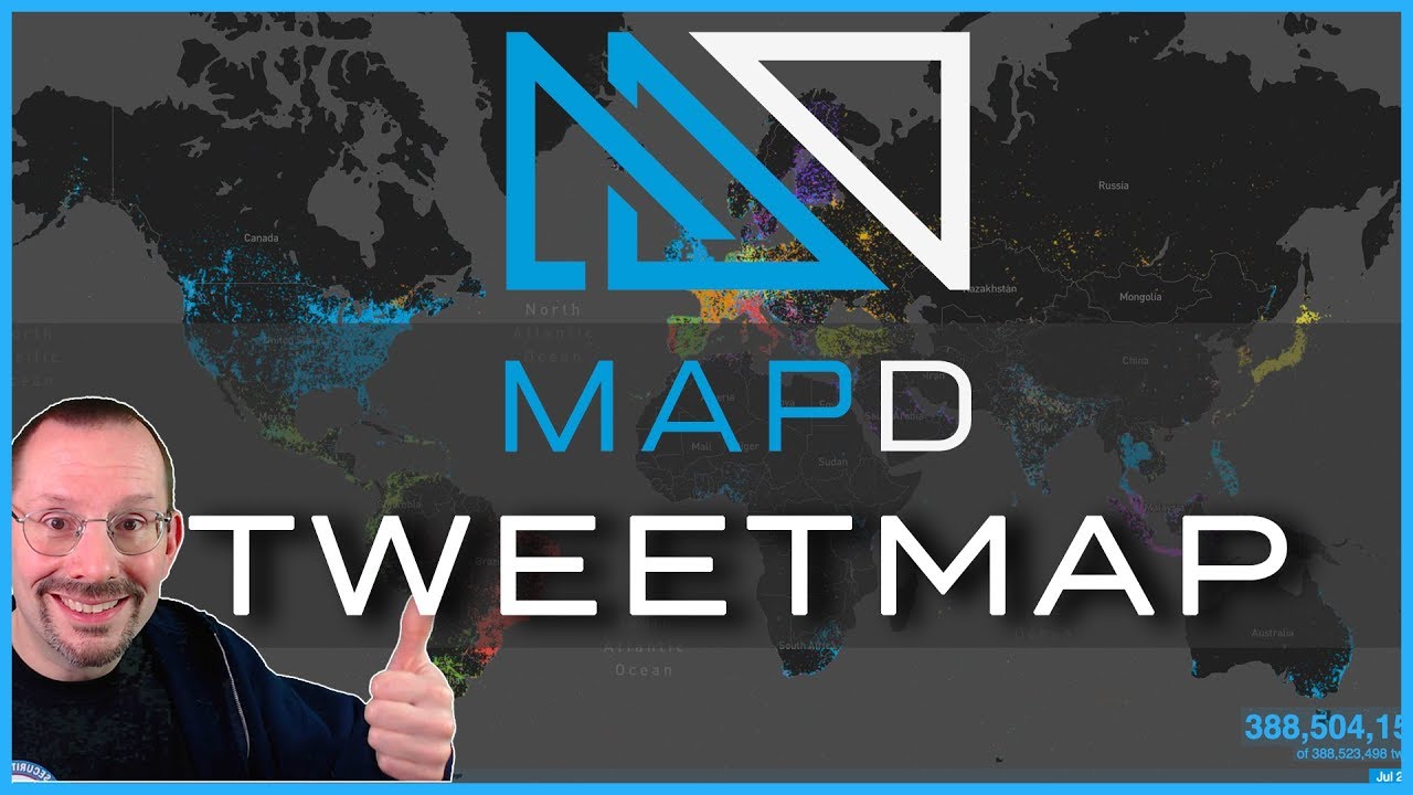 mapD - a Free Visual Tweet Map that Displays Millions of Tweets