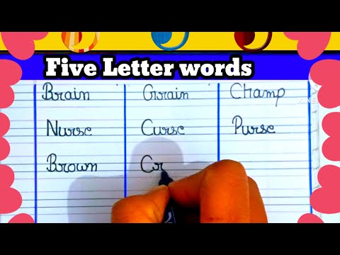 Learn and write five letter words in English| Five letter words| 5 letter word. Five letter word|