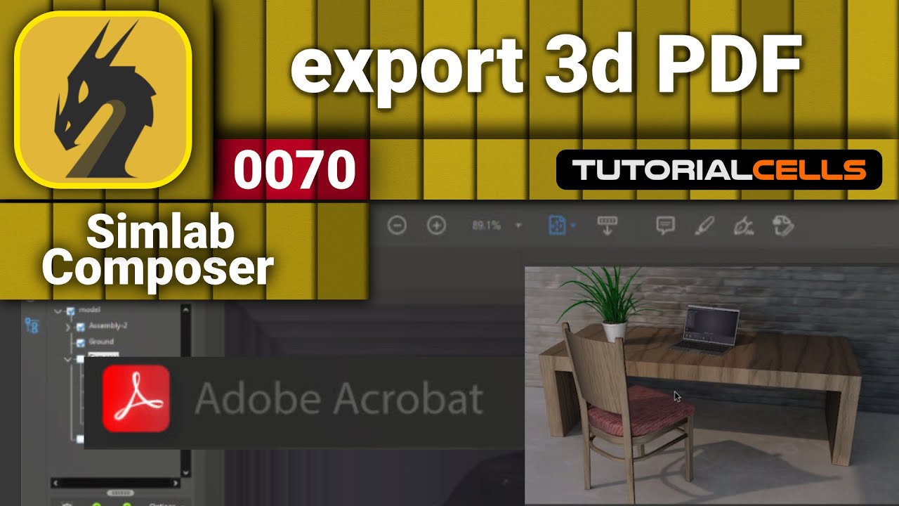 0070. create 3D PDF in simlab composer