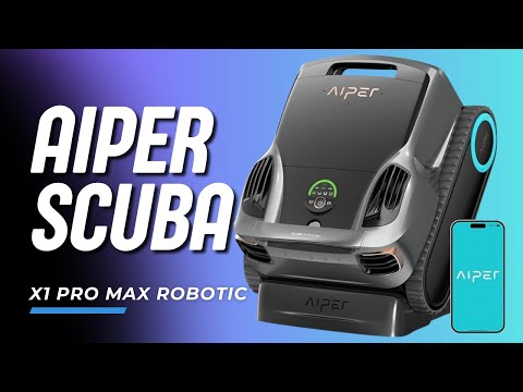 Aiper Scuba X1 Pro Max Robotic Pool Cleaner, 360° Mapping, Adaptive Path Planning, 8500 GPH Power,