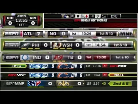 Evolution of ESPN NFL Scoreboards