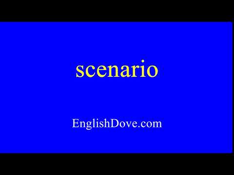 How to pronounce scenario in American English.