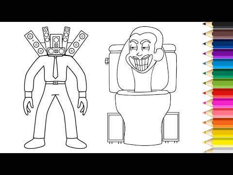 SKIBIDI TOILET UPGRADED SPIDERMAN TITAN CAMERAMAN COLORING PAGES