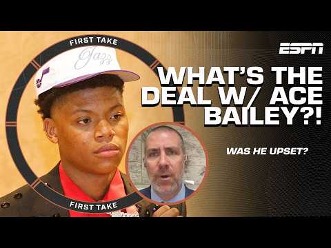 INSIDE LOOK at Utah selecting Ace Bailey at No. 5 ๐ 'He's NOT POUTING!' - Tim MacMahon | First Take