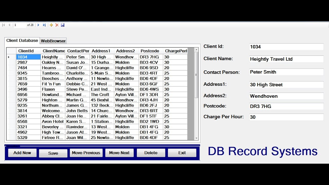 How to create Database Record Systems in Visual Basic.Net