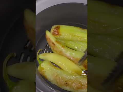 Easy to make air fried banana peppers. 🌶 #asianfood #foodie #food #groceryshopping #easyrecipe