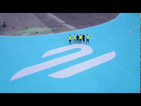 Formula-e race circuit branding