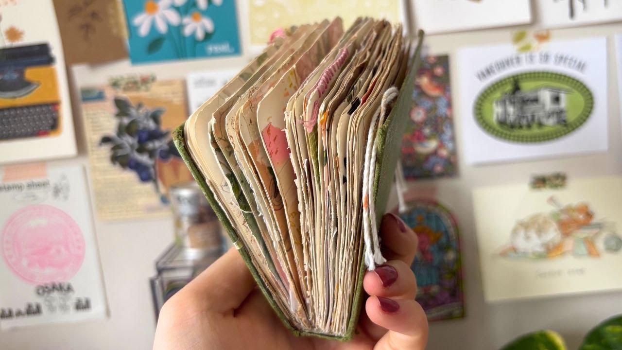 Altered book art journal ⭑ Using quotes, stencils, and collage