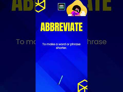 Abbreviate Meaning And Example | English Words And Meanings #vocabulary #abbreviate #wordheavy