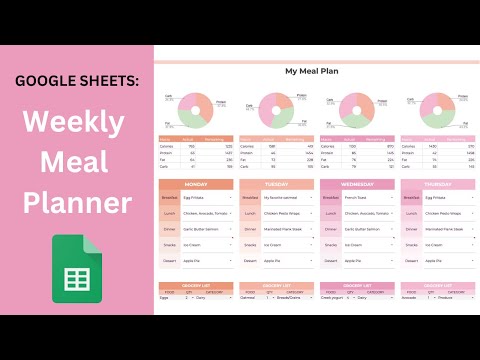 Google Sheets: Meal Planner with Macros and Automated Grocery List