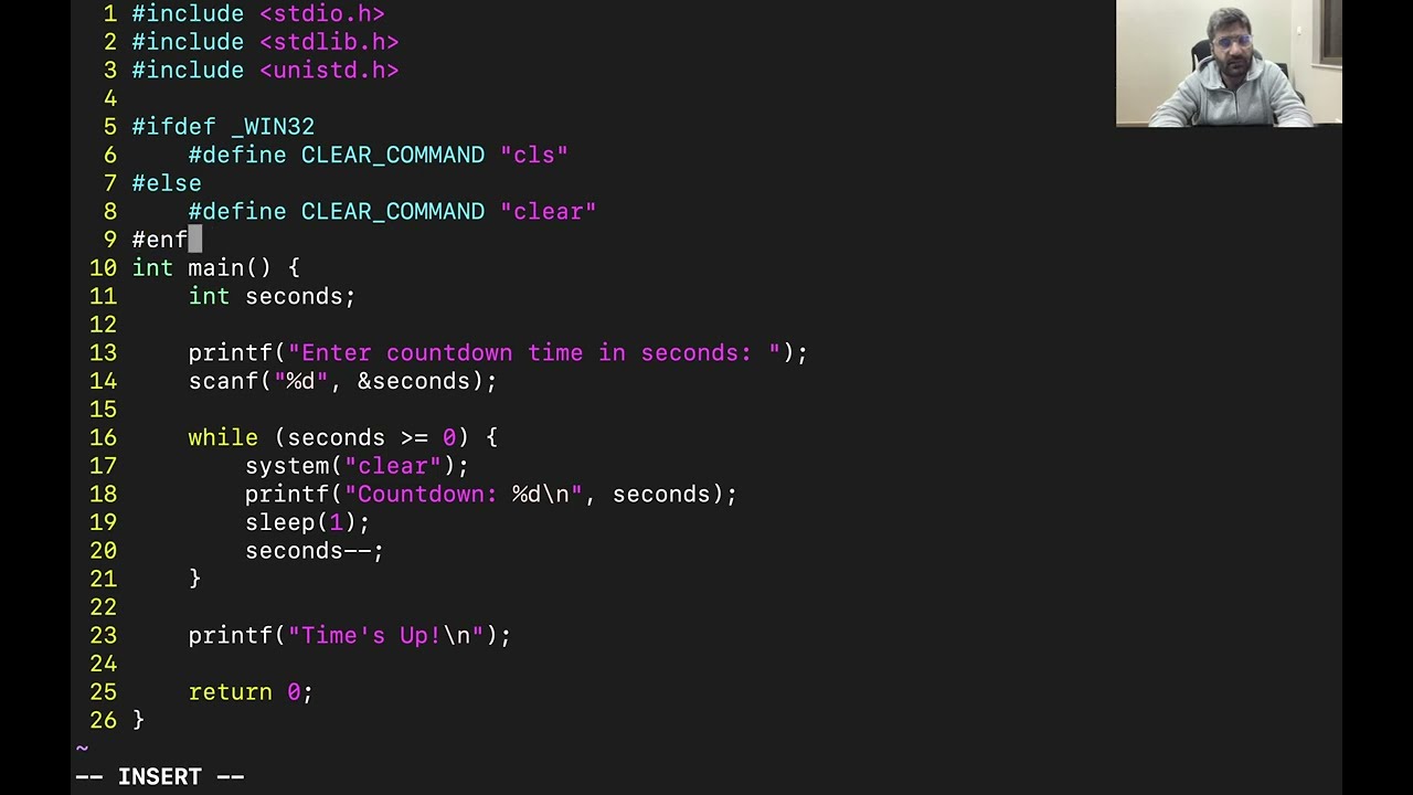 Countdown Timer in C
