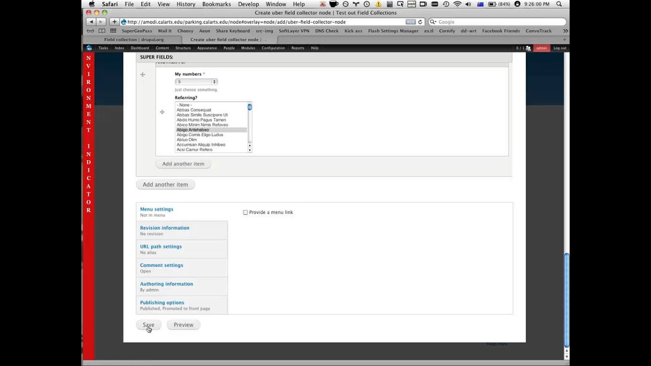 Drupal: Field Collections