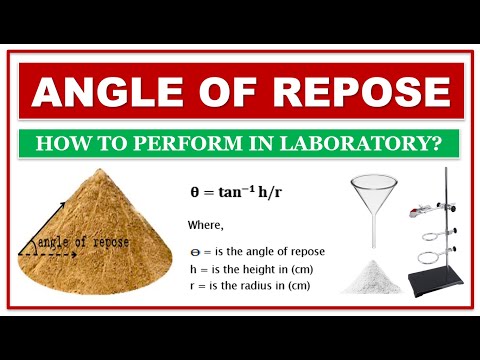ANGLE OF REPOSE | HOW TO PERFORM IN LABORATORY? DETAIL CALCULATION | IMPORTANCE OF FLOW PROPERTY