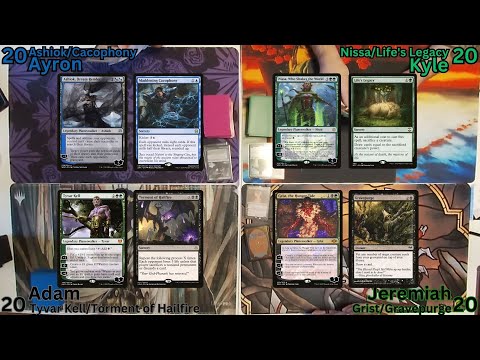 Oathbreaker Gameplay Ep.4 Ashiok v Nissa v Tyvar Kell v Grist MTG EDH Commander