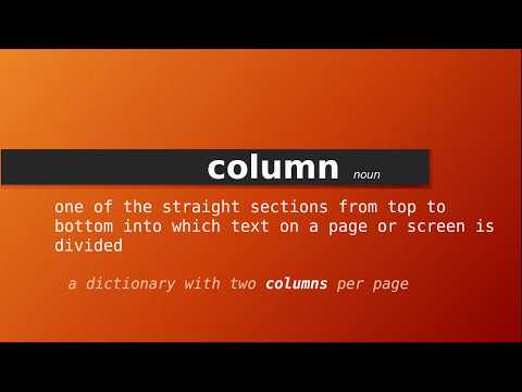 column , Meaning of column , Definition of column , Pronunciation of column