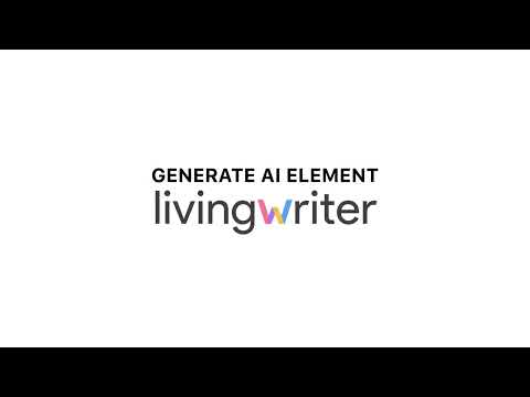 Generate AI Elements on LivingWriter