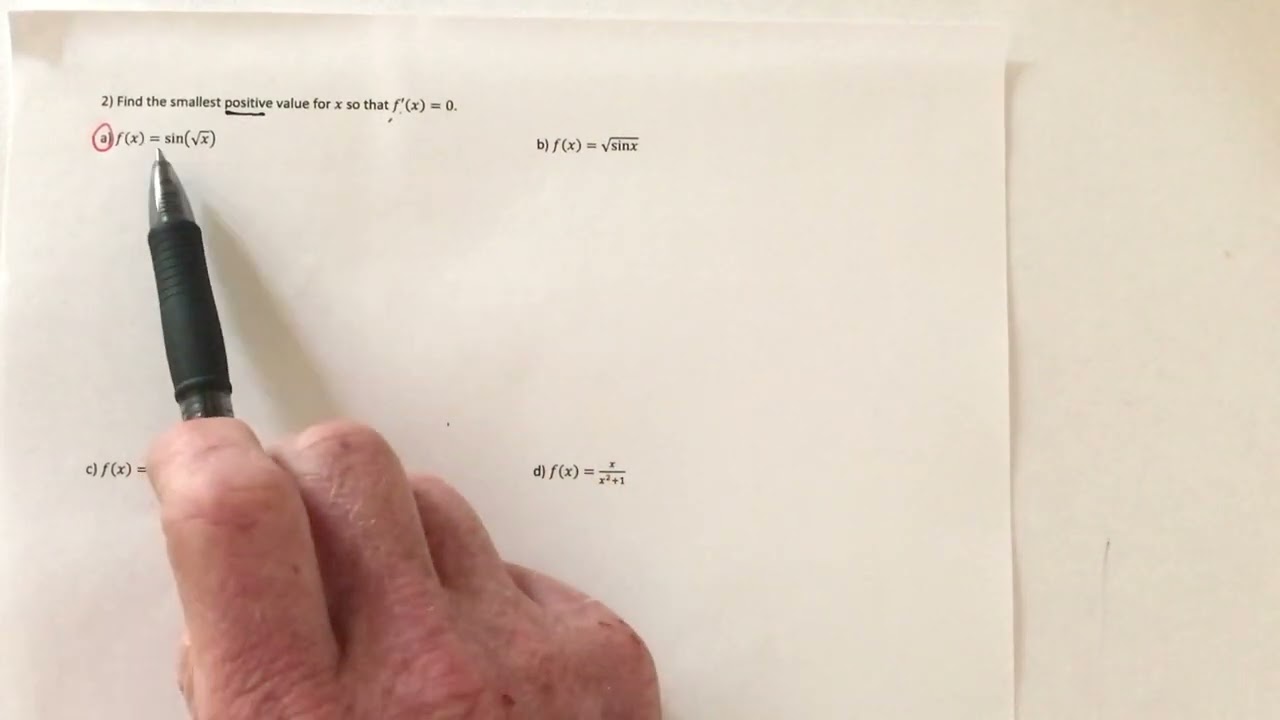 Math 3A Problem Set 4 Examples