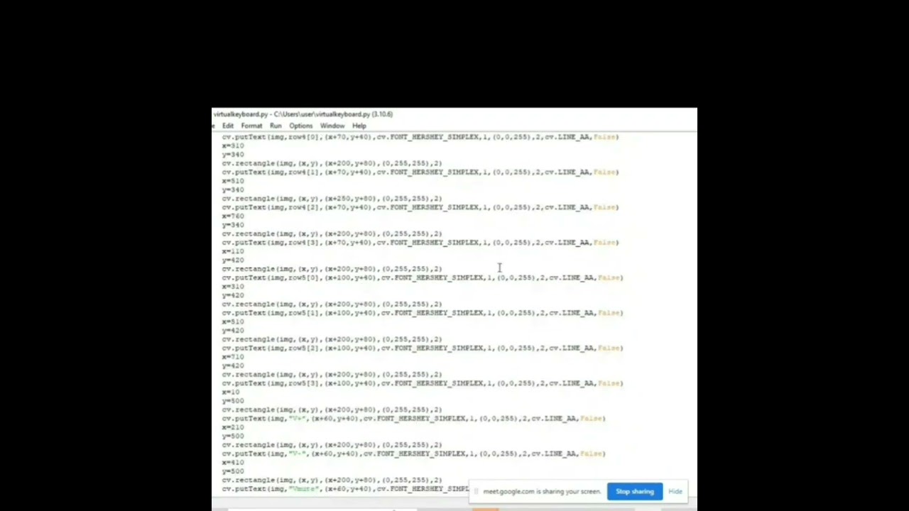 Virtual keyboard & mouse by Python OpenCv