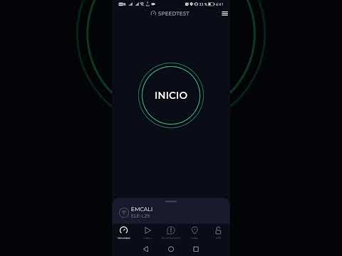 Probando velocidad de fibra optica "emcali"