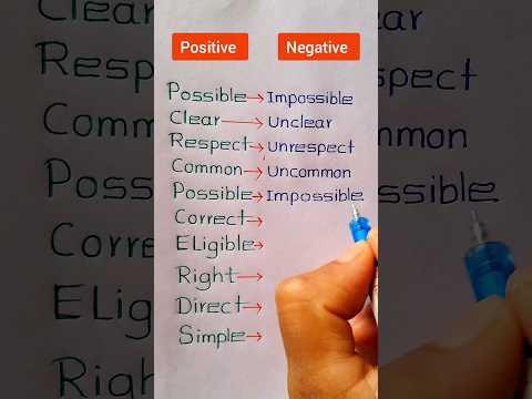 Positive and Negative Words || Negative and Positive words #Short
