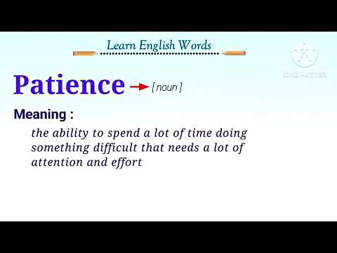 how to pronounce patience | what does patience mean