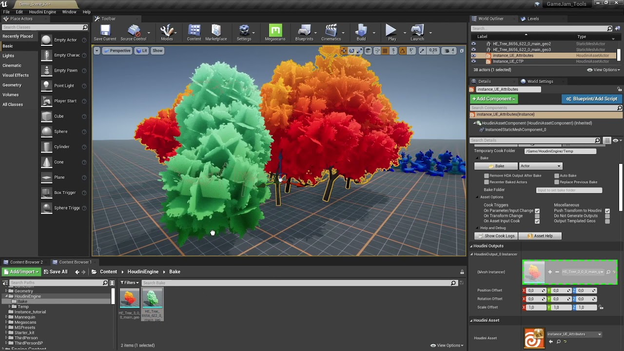Houdini Engine for Unreal | Instancing & Variation