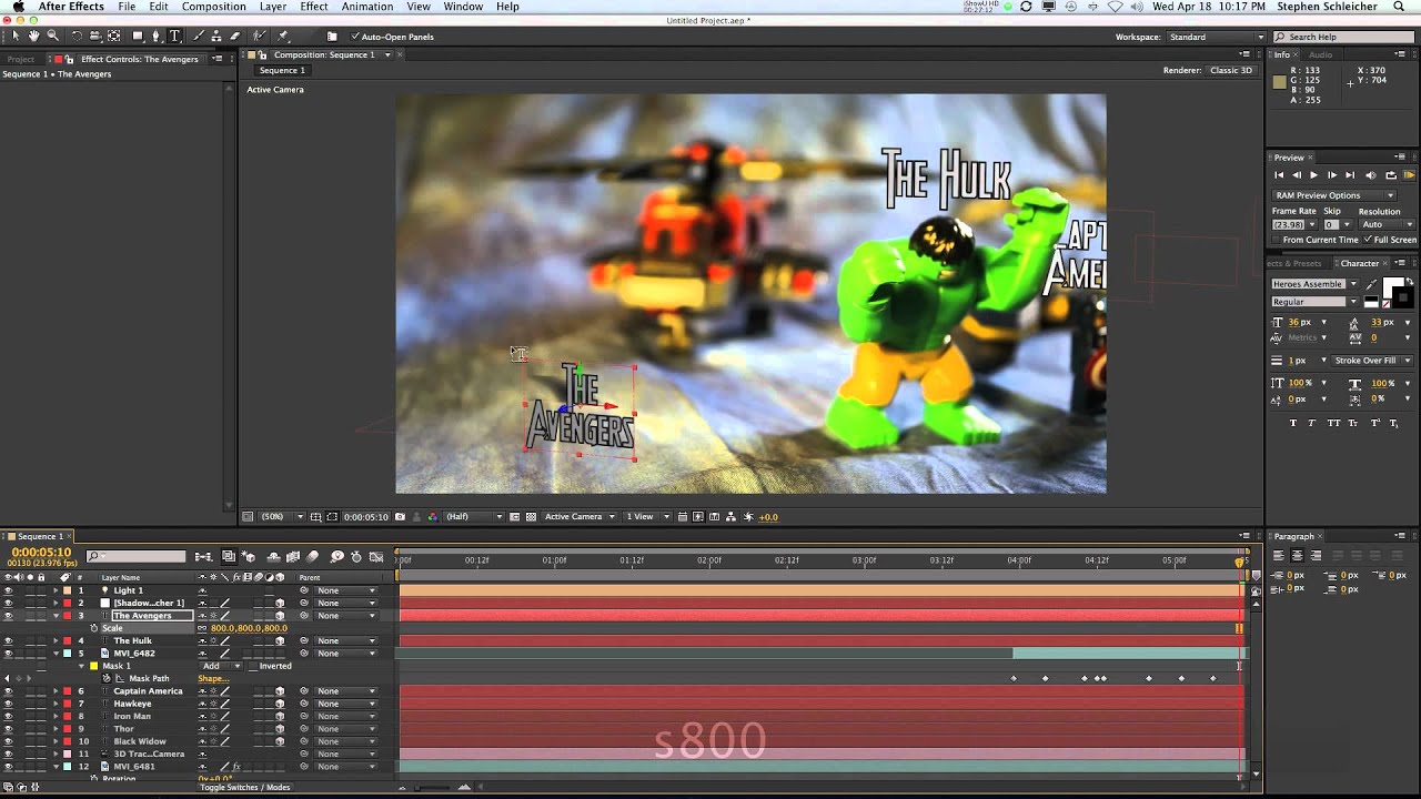 Adobe After Effects CS6 Walk Through