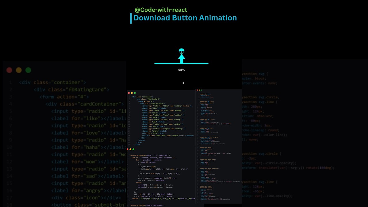 Download button Animation #code-with-react #cssanimation