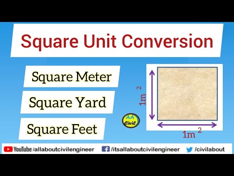 Square Unit Conversion | Square Yard | Square Meter | Square Feet | All About Civil Engineer