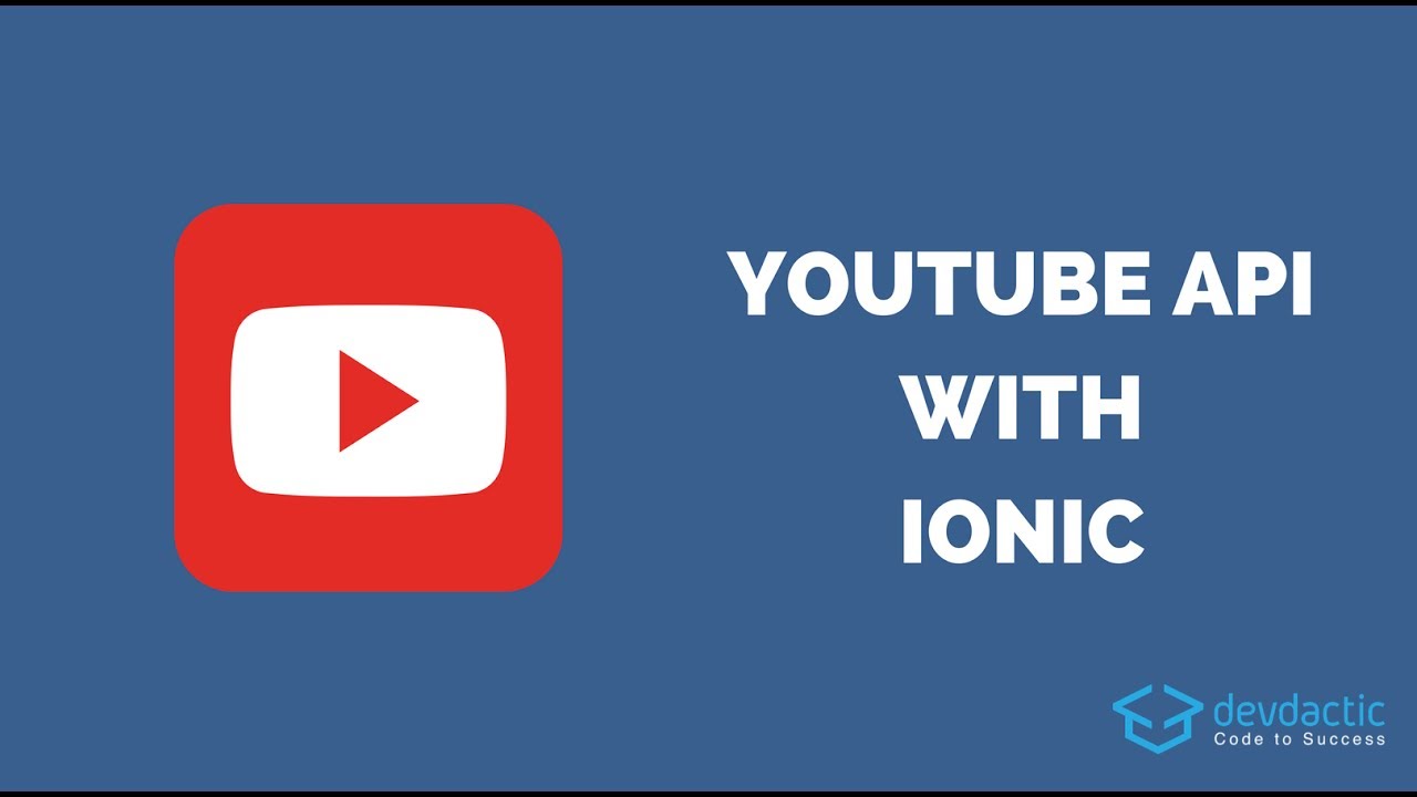 How to use the YouTube REST API with Ionic