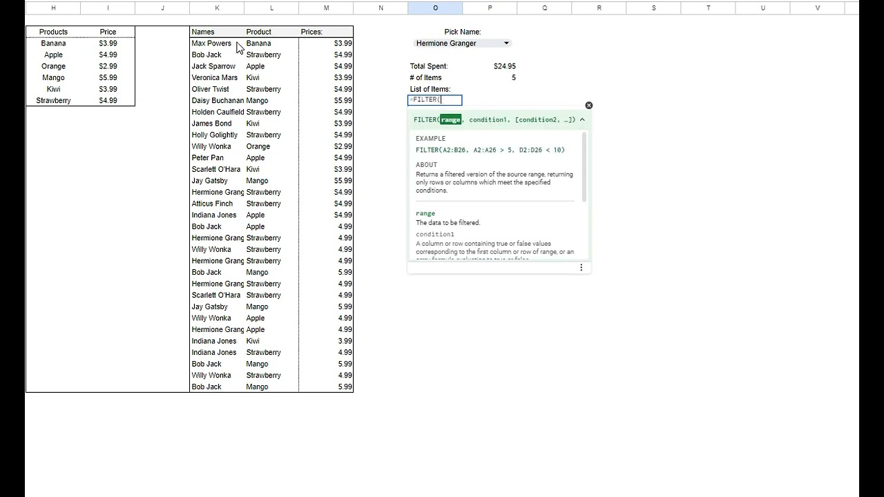 Google Sheets | Data Validation/SUMIF/COUNTIF | Easy Example