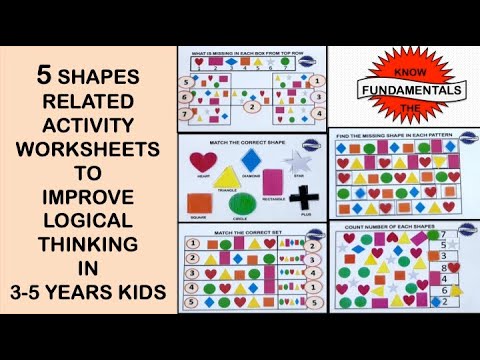 Learn About Shapes Preschool Activity | Brain Teaser Worksheets | Shapes Activity for Kids | DIY