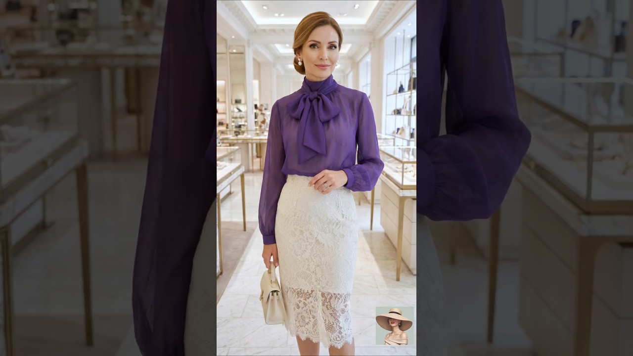 Elegant Blouse & Skirt Combos Mature Women Actually Wear #timelessstyle #elegance