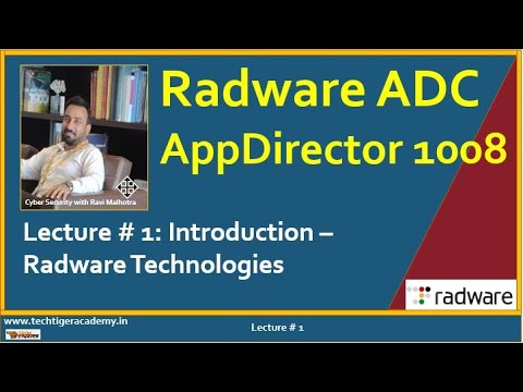 Radware AppDirector 1008 Video Lecture # 1 Introduction to Radware Security Solutions & portfolio