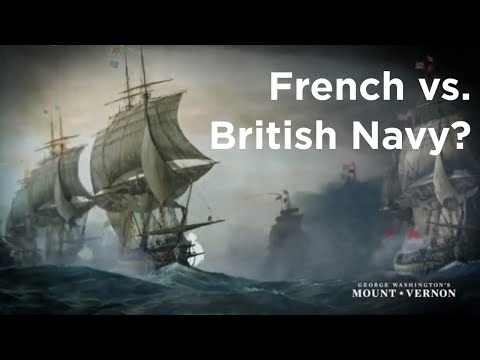 Was the French navy stronger than the British navy in the Revolutionary War?