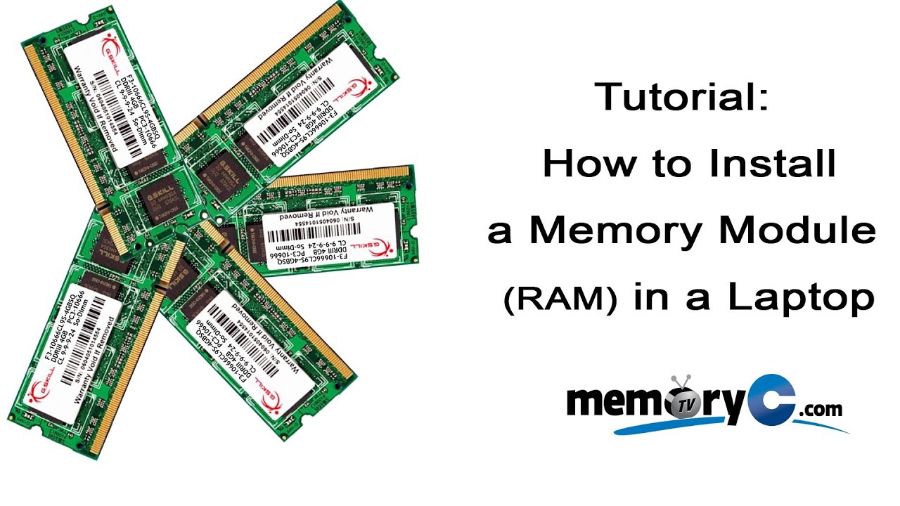 Tutorial: How to install a memory module (RAM) in a laptop