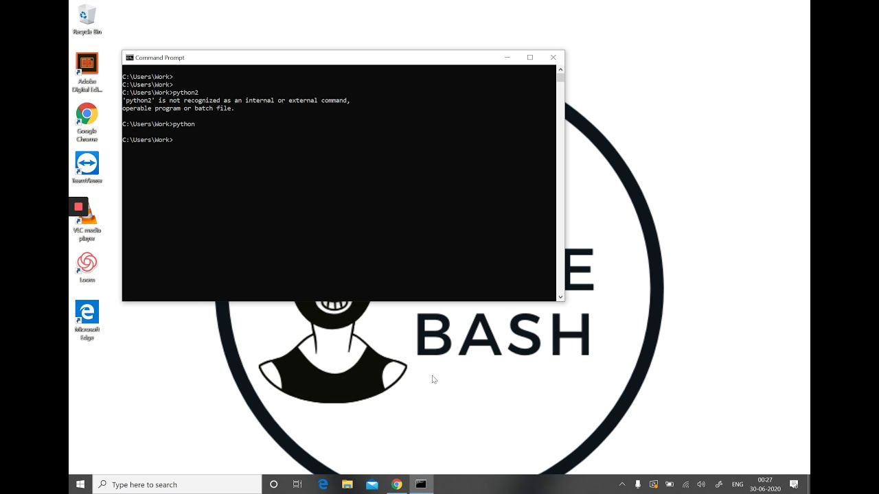 [SOLVED] 'python' is not recognised as an internal or external command | python command opens store