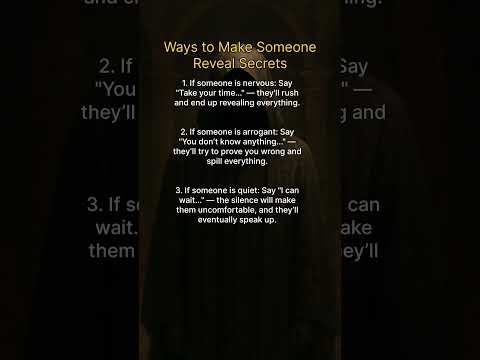 Secrets of Psychological Tricks | Mind Games to Make Anyone Speak