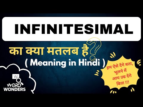 Infinitesimal Meaning in Hindi | Infinitesimal ka Hindi me Matlab | Word Meaning I Word Wonders