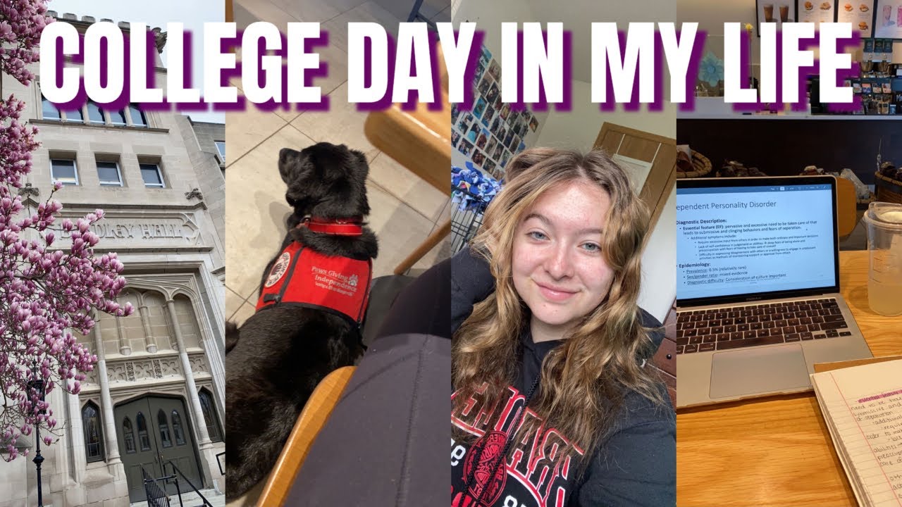 COLLEGE DAY IN MY LIFE! studying, starbucks, service dog training + more