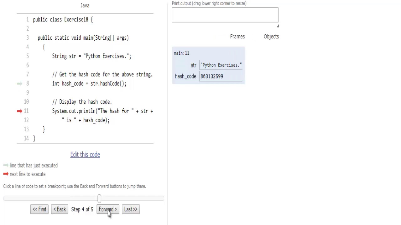 w3resource.com: Java String Exercise-18