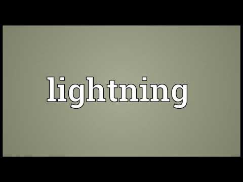 lightning meaning in English