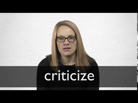 How to pronounce CRITICIZE in British English