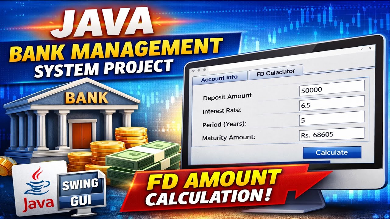 java bank management system project FD Amount Calculation  | Java Projects
