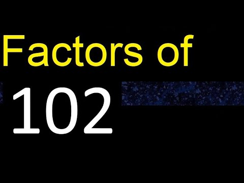 factors of 102 , how to find factors of an integer, dividers of . quick method trick fast