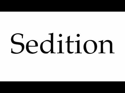 How to Pronounce Sedition