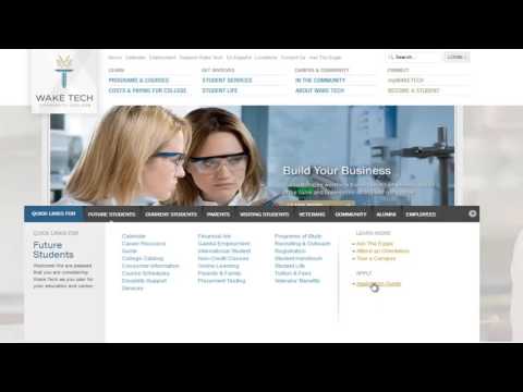 Getting Started on Your Wake Tech Application