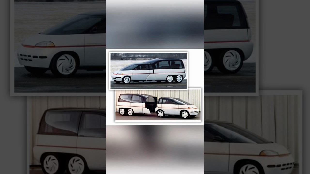 The 1989 #Plymouth #Voyager 3 concept #car, a small #trailer.